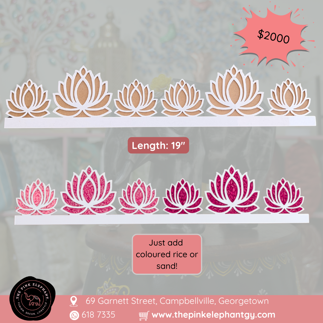 MDF Rangoli Stencil - Wall Lotus Long 19" – The Pink Elephant